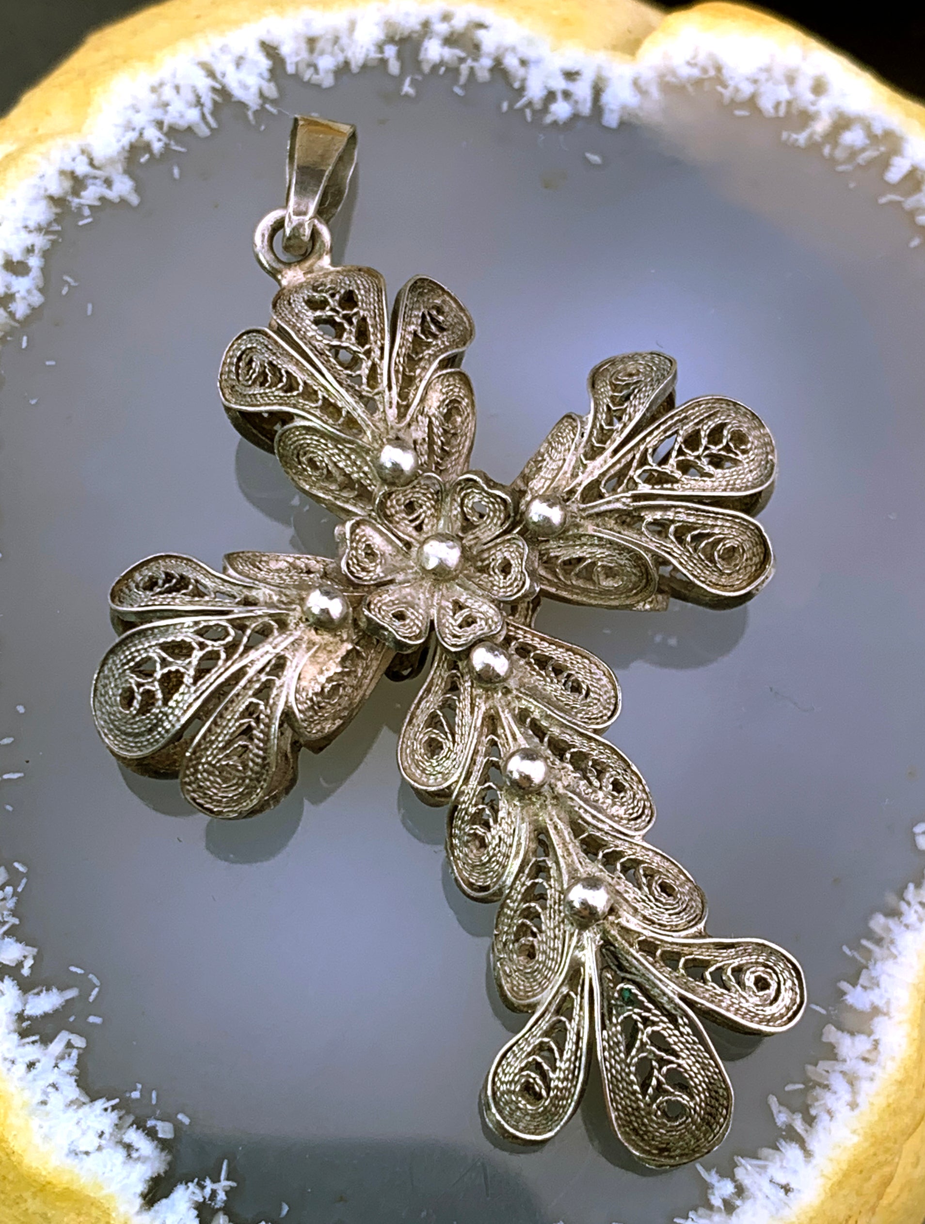 Antique Silver Filigree Cross Pendant – The Lovelie Jewels