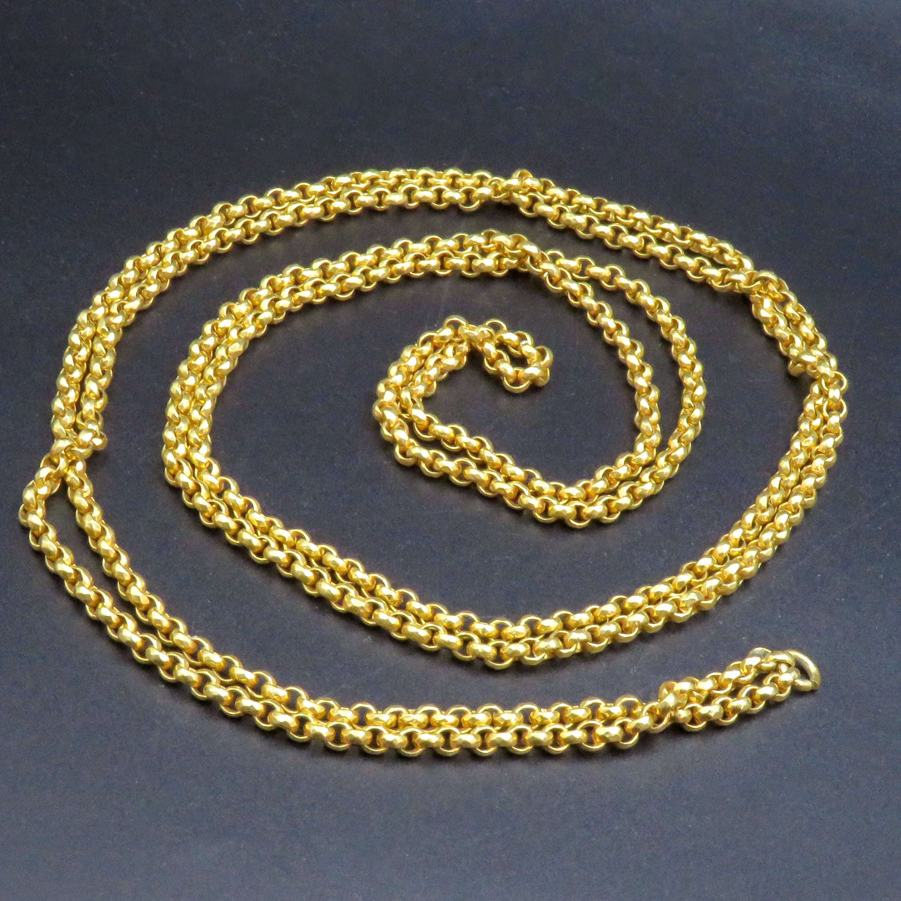 SOLD Pinchbeck Gold Filled Large 31" Rolo Chain – The Lovelie Jewels